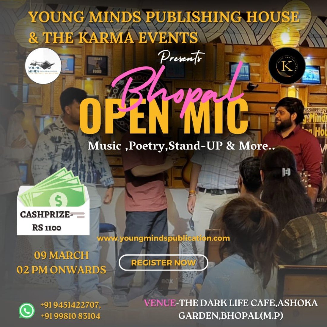 OPEN MIC EVENT, the dark life cafe, Bhopal, 9 March 2024 | AllEvents