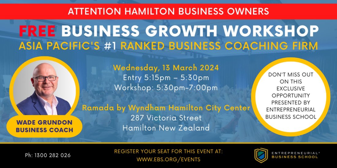 Free Business Growth Workshop - Hamilton (local time), Ramada by ...