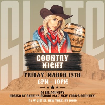 Enjoy Slate’s Inaugural Country Night Hosted by Sabrina from Queens on ...