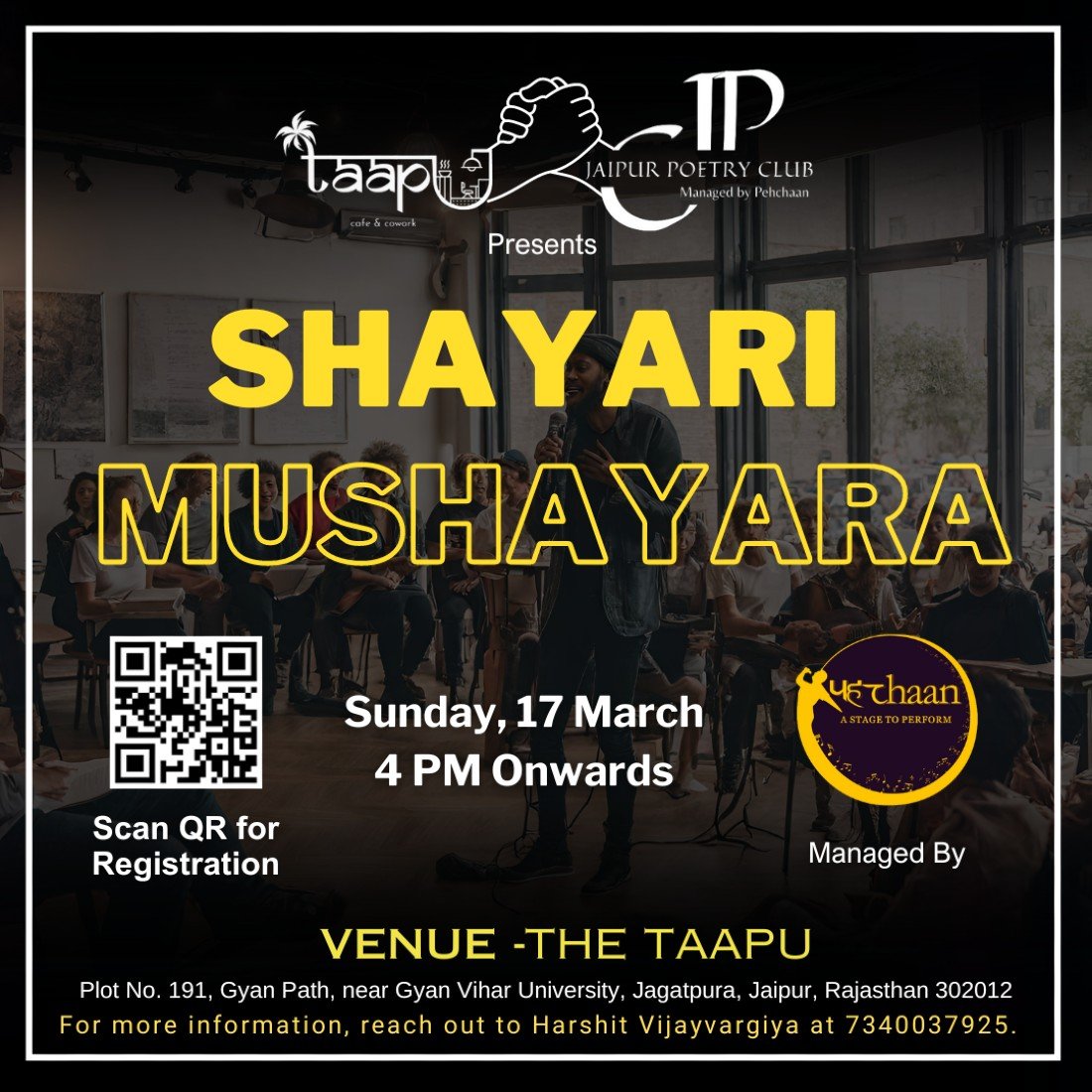 Shayari Mushayara by JPC, The Taapu, Jaipur, 17 March 2024 | AllEvents.in