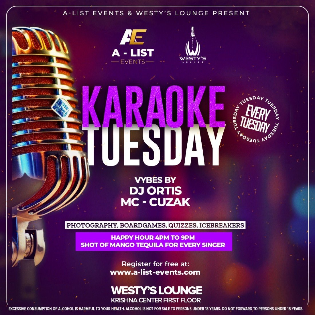 A-List Events Karaoke Tuesdays, Westy's Lounge, Nairobi | AllEvents