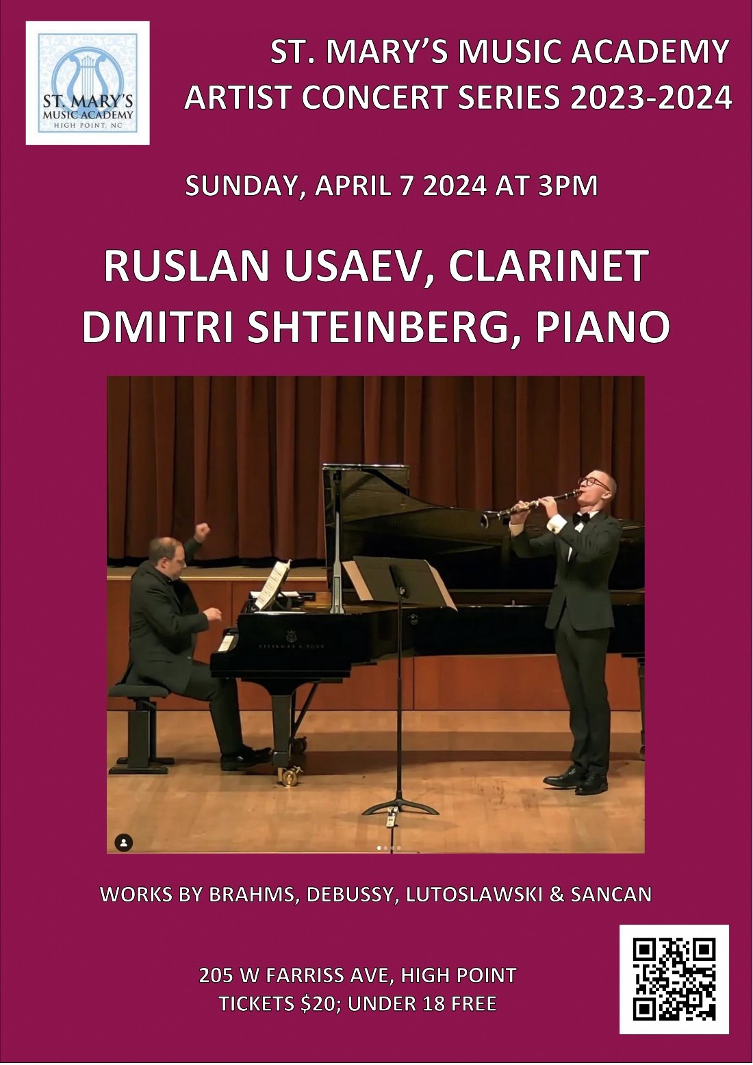 EFFERVESCENT AND PASSIONATE: RUSLAN USAEV, CLARINET; DMITRI SHTEINBERG ...