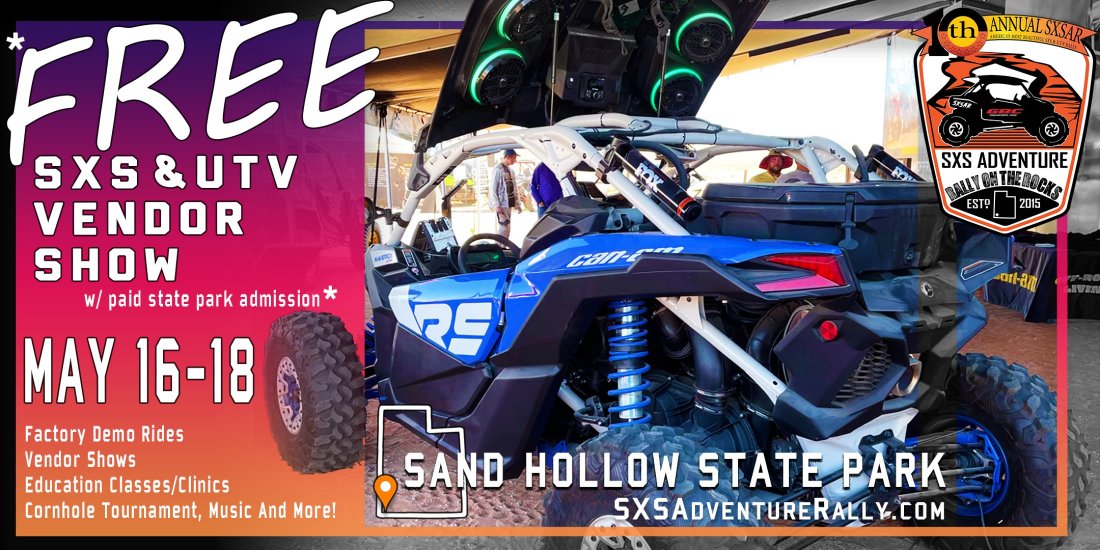 Free UTV & SXS Vendor Show at Sand Hollow State Park*, Sand Hollow ...