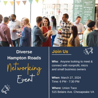 Diverse Hampton Roads Networking Event Tickets, Union Taco, Chesapeake ...
