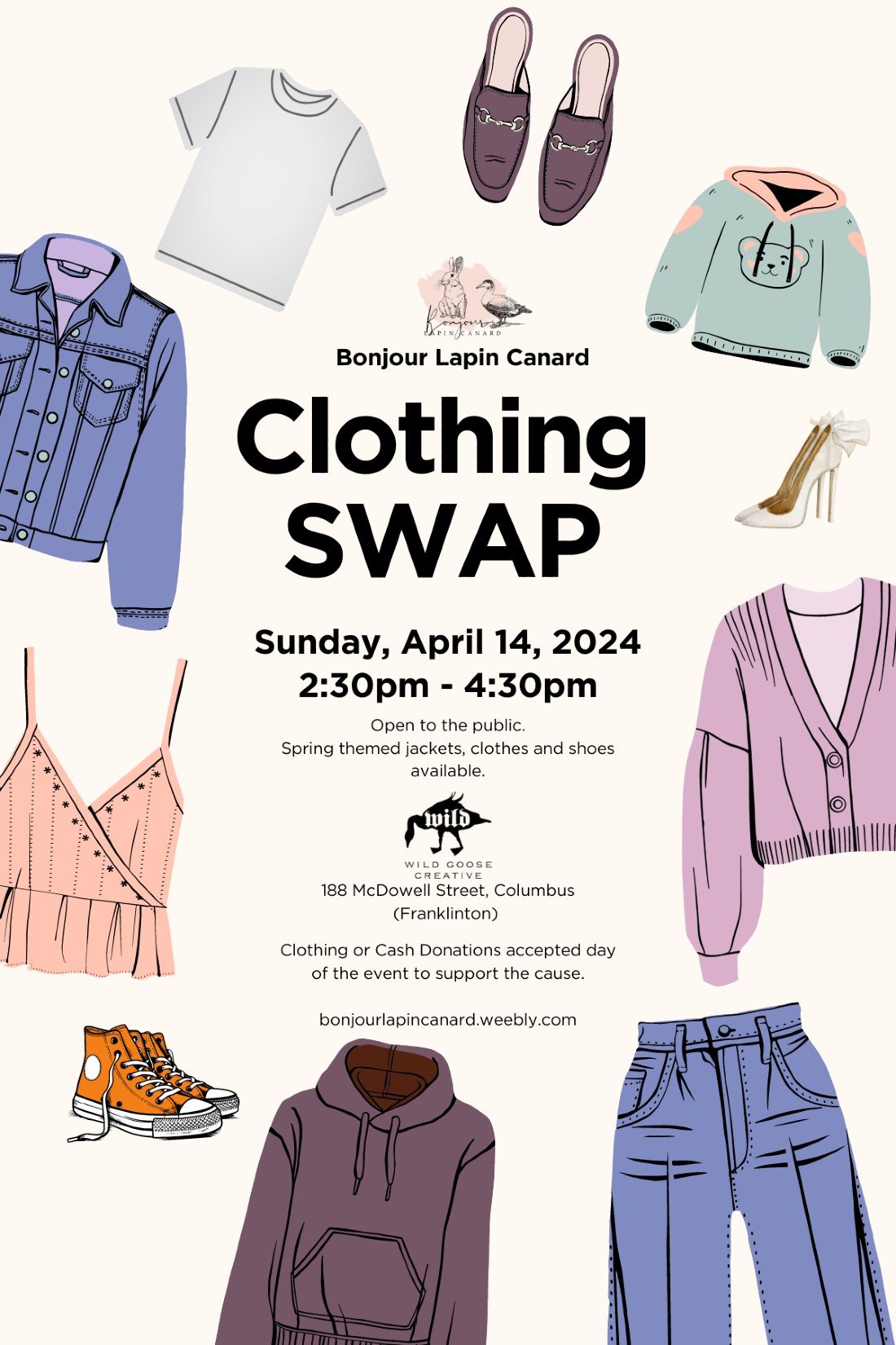 Spring Clothing Swap, Wild Goose Creative, Columbus, 14 April 2024 ...