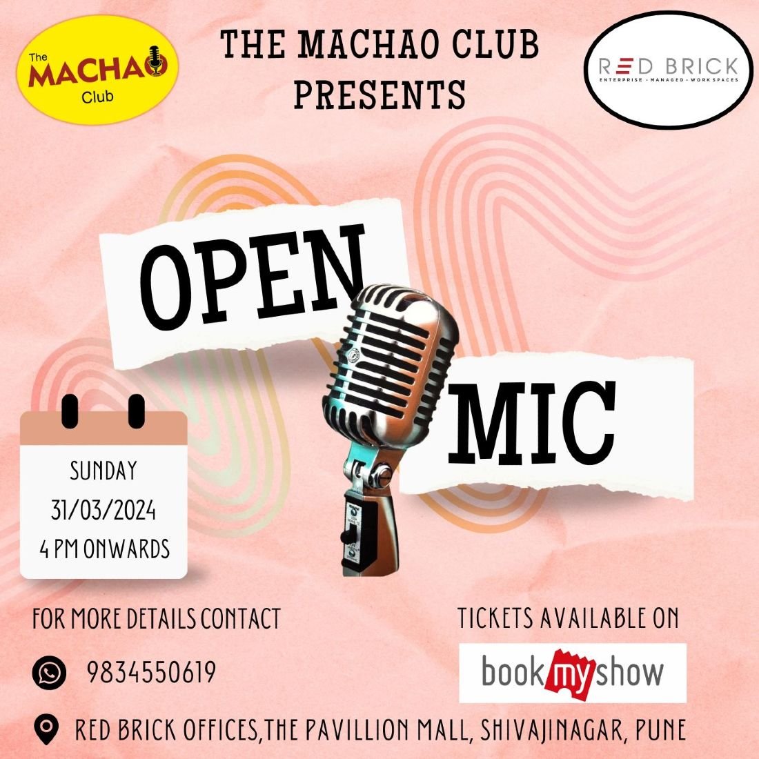 Machao Pune Open Mic Event Redbrickoffices Pavillion Mall Shivaji
