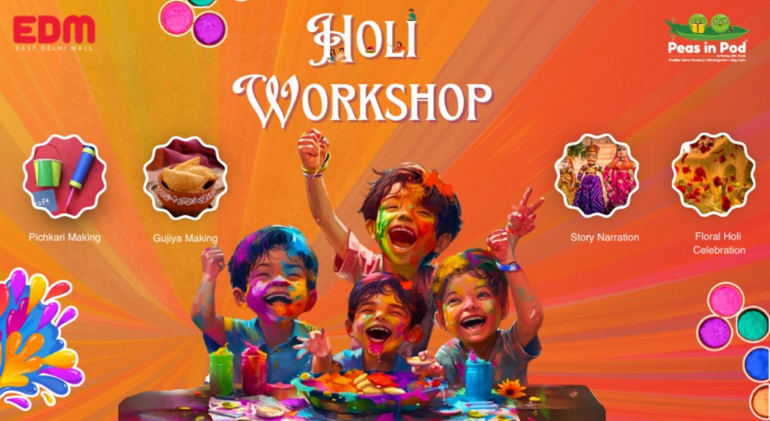 COLORS OF EDM-Holi Workshop , EDM Mall, New Delhi, 23 March 2024 | AllEvents