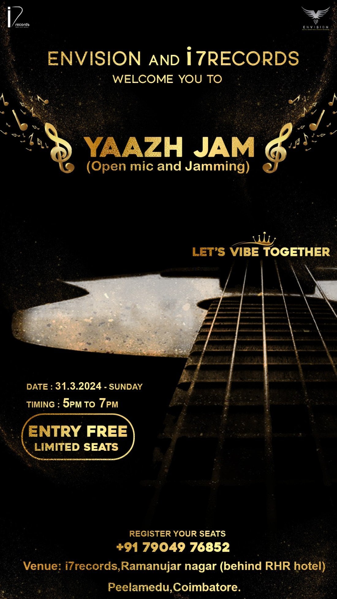 YAAZH JAM - (Open mic and Jamming), 11°01'15.9"N 77°01'27.7"E ...