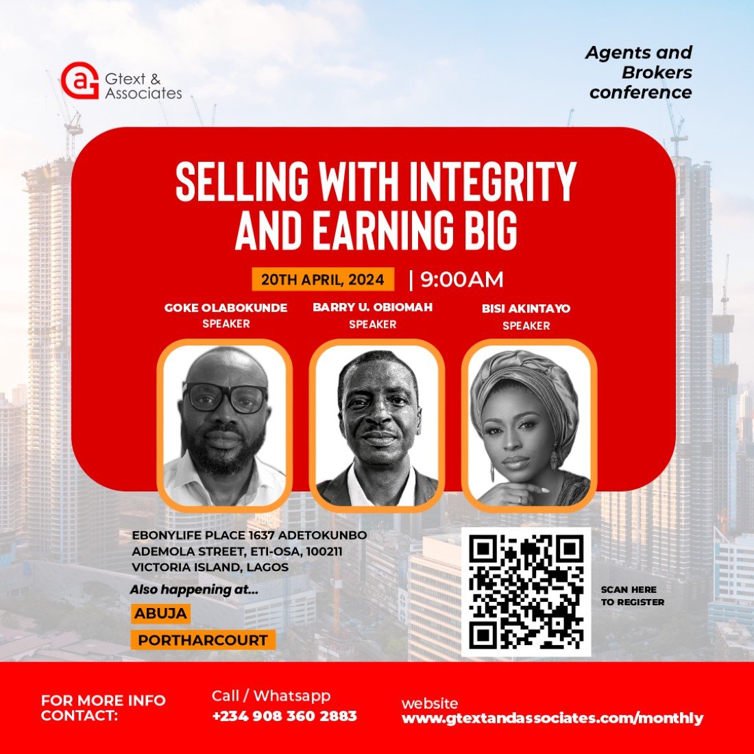 SELLING WITH INTEGRITY AND EARNING BIG !!!, Ebony Place, Lagos, 20 April 2024 | AllEvents