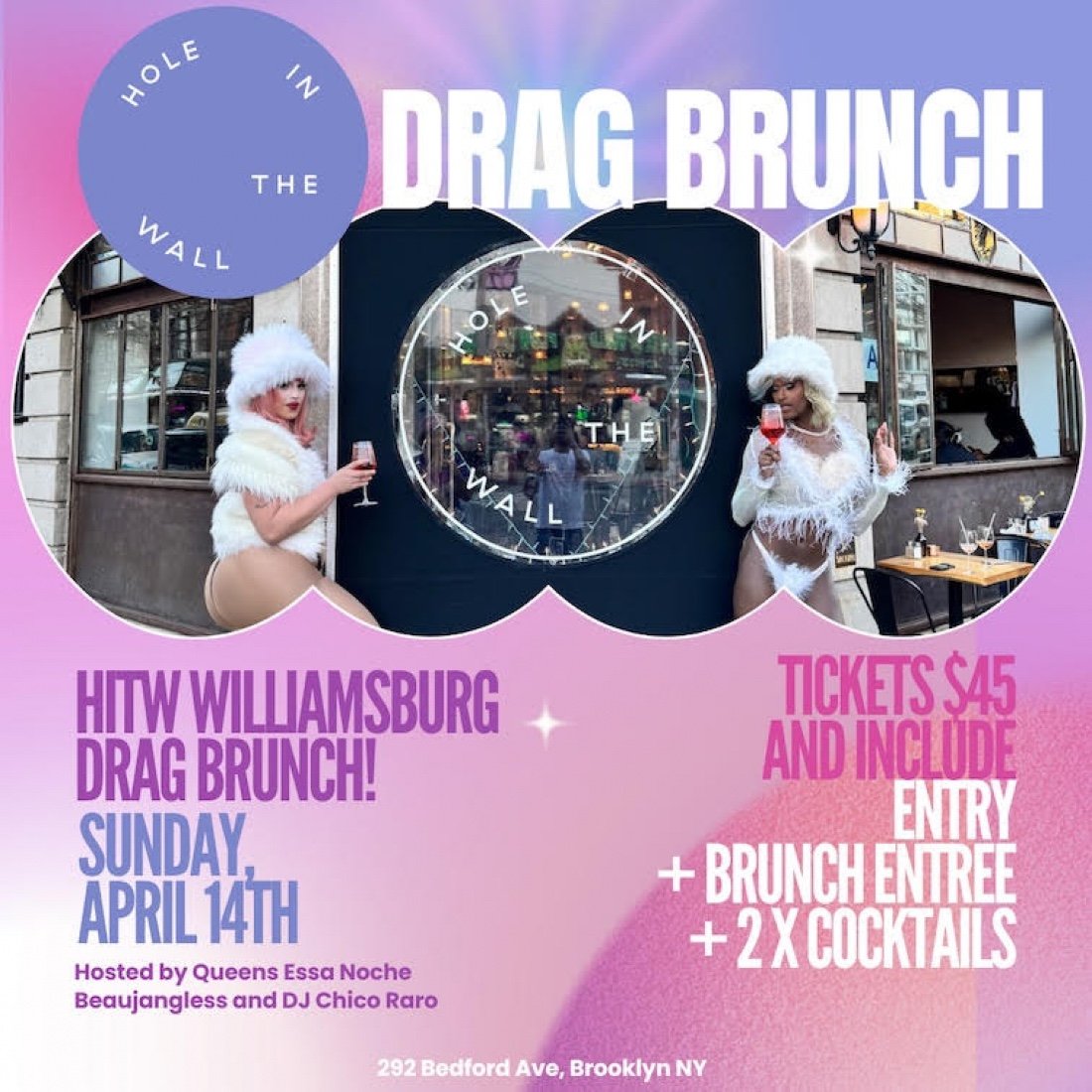 Experience The Queens of Bedford Drag Brunch at Hole In The Wall ...
