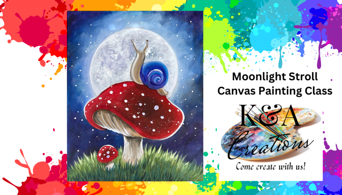 Moonlight Stroll Canvas Class, K&A Creations in the Kilburn Mill, New ...