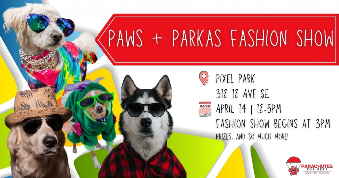 Paws + Parkas Fashion Show, Pixel Park, Calgary, 14 April 2024 ...