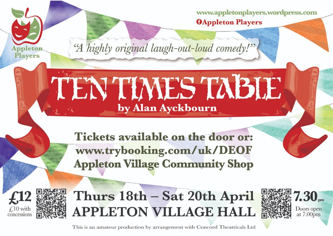 Appleton Players present Ten Times Table by Alan Ayckbourn, Appleton ...