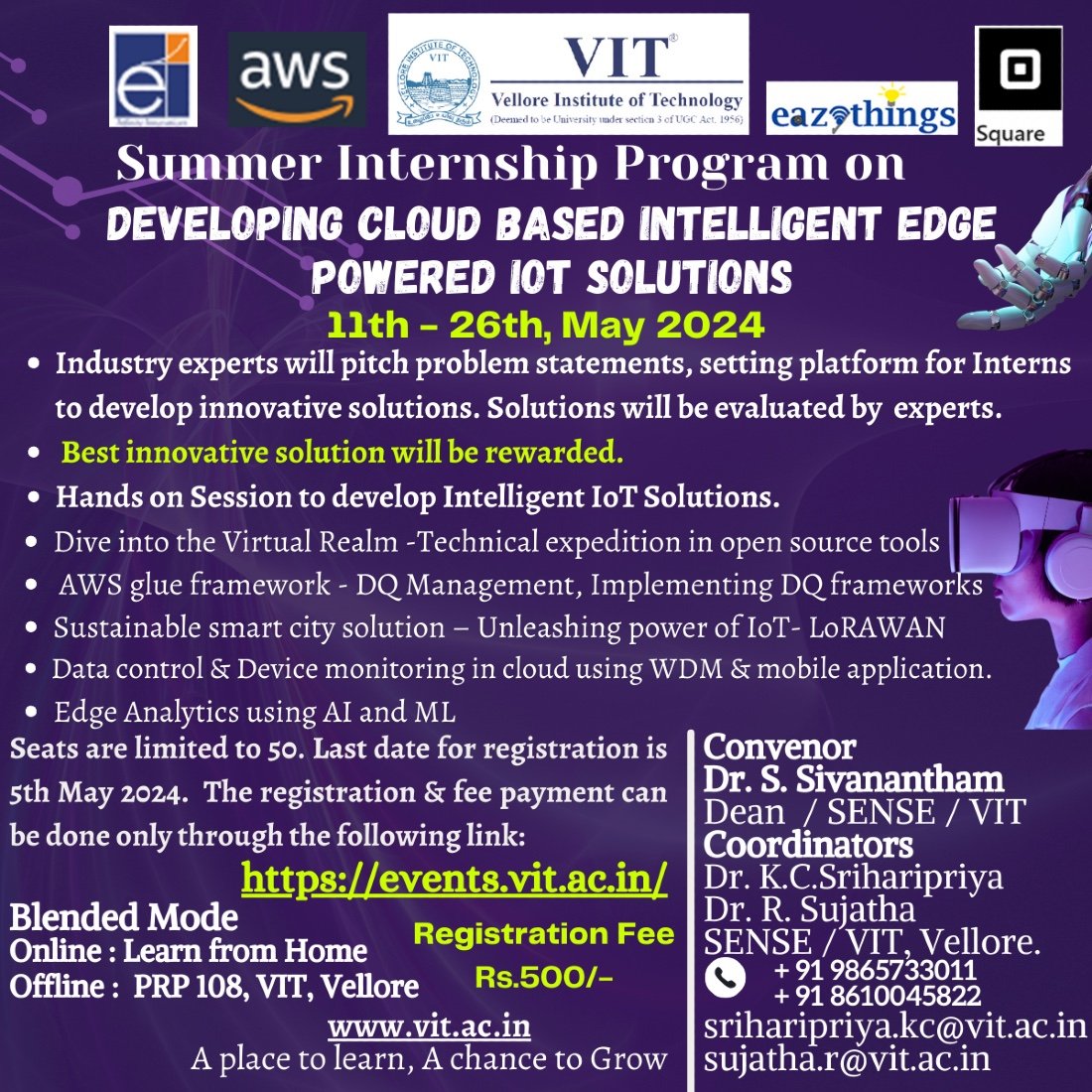 5 days Summer Internship Program on Developing Cloud Based Intelligent ...