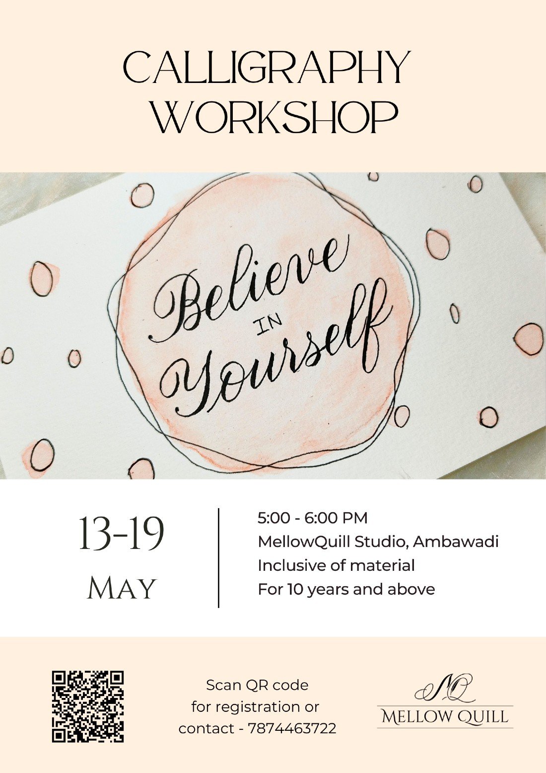 Calligraphy Workshop for all age group, Mellow Quill Calligraphy Studio ...