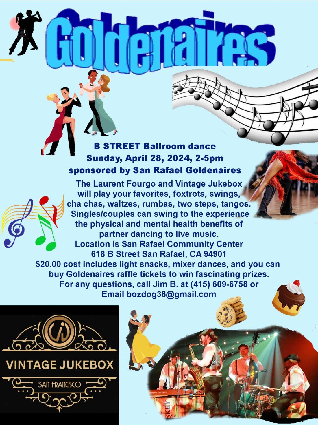 Sunday Afternoon Ballroom Dance Party in Marin, San Rafael Community ...