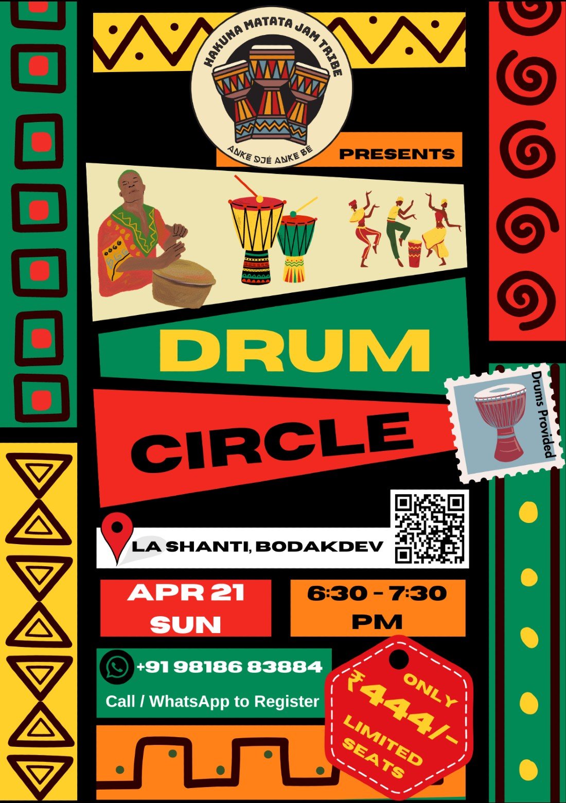 Drum Circle - by Hakuna Matata Jam Tribe, La Shanti, Ahmedabad, 21 ...