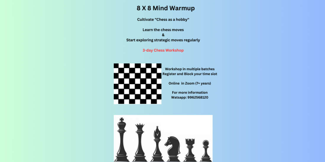 Chess Workshop Online, April 22 to April 24 | Online Event | AllEvents