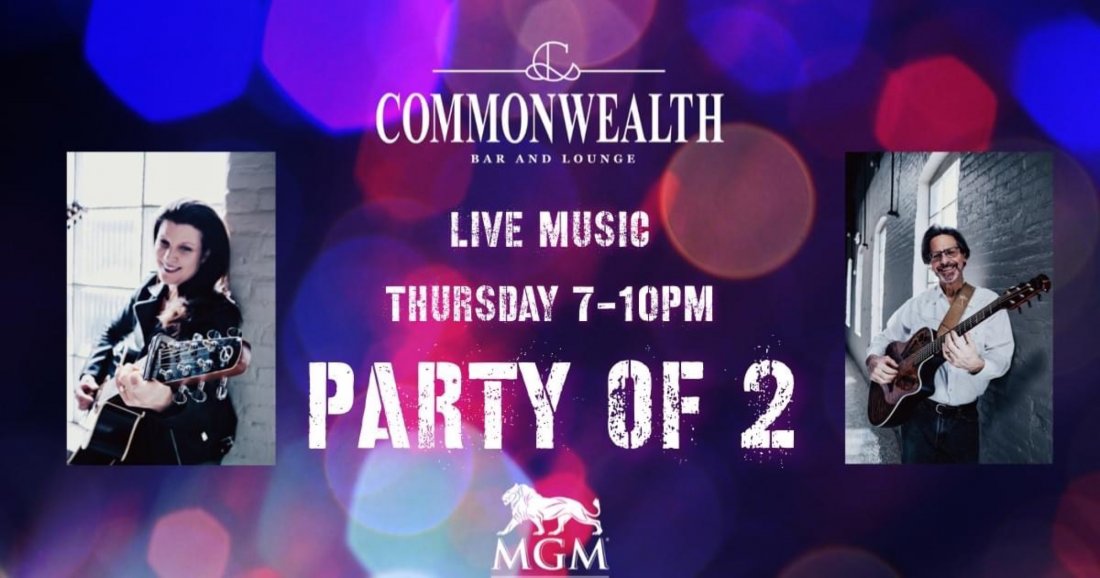 PARTY of 2 Live at the Commonwealth Bar & Lounge, MGM Springfield, 25 ...