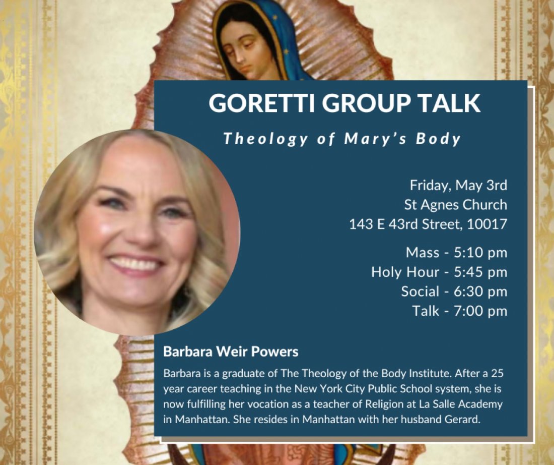 Theology of Marys Body, St. Agnes Church, New York, 3 May 2024 | AllEvents
