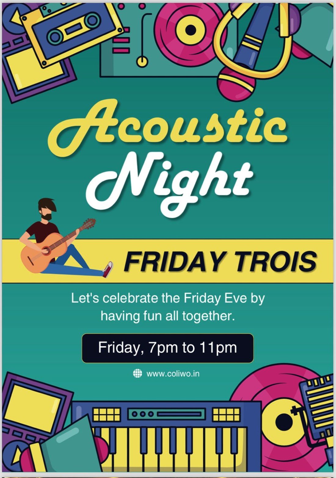 Acoustic music night, COLIWO TROIS - Kharadi, Pune, 26 April 2024 ...