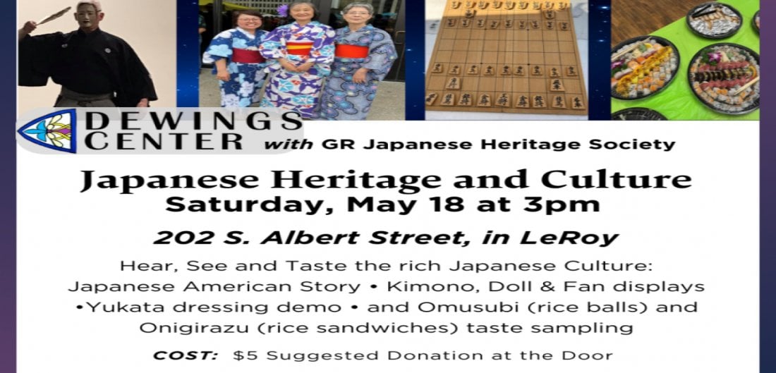 Japanese Heritage and Culture Event Tickets, Dewings Center, Leroy, 18 ...