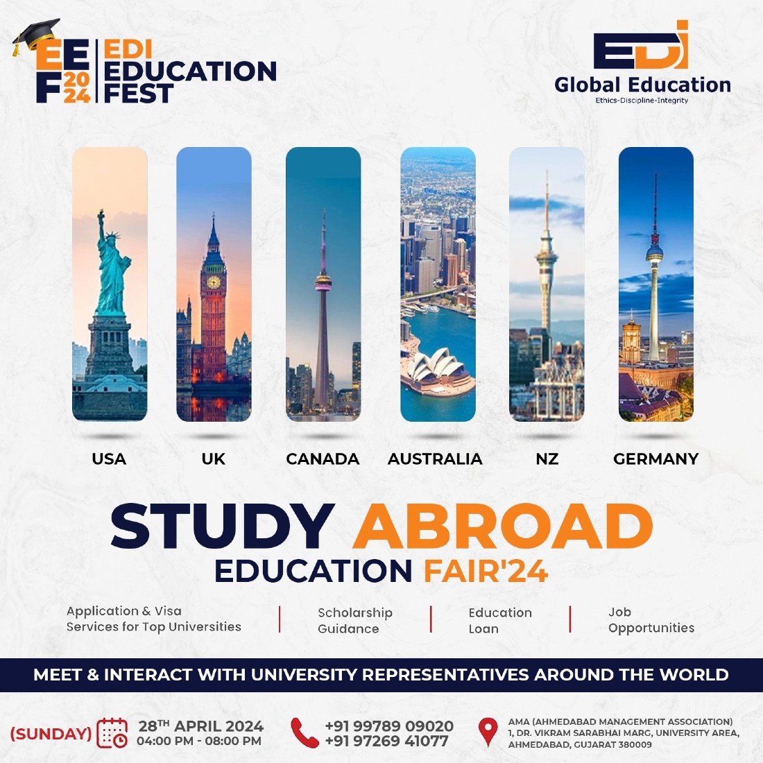 EDI EDUCATION FEST 2024 (STUDY ABROAD EDUCATION FAIR), Ahmedabad ...