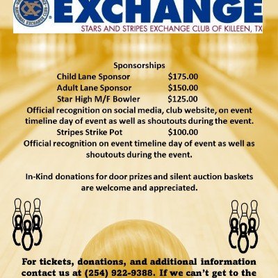 9 Pin No Tap Tournament and Fundraiser, Killeen Bowlerama, 27 April ...