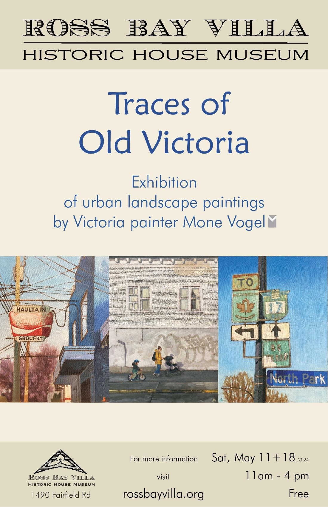 Traces of Old Victoria: Art Exhibition by Mone Vogel, Ross Bay Villa Historic House Museum ...