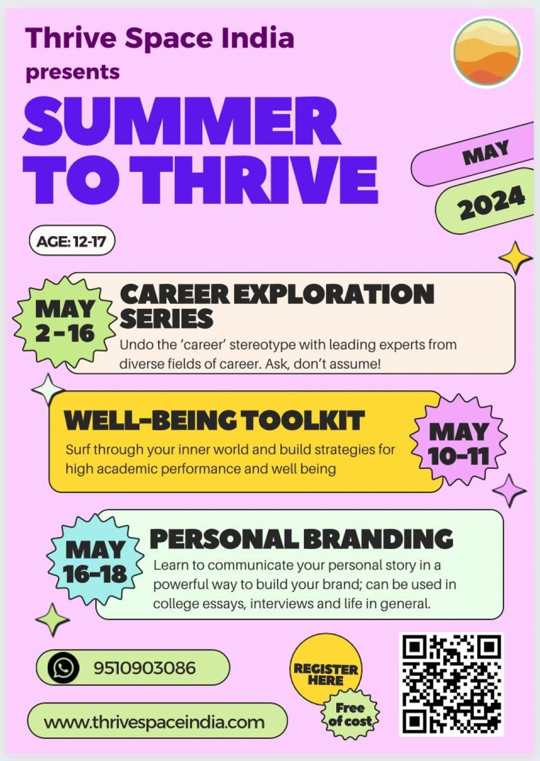 Summer to Thrive, Thrive Space, opp. Sundervan Zoo, above Toy Joy Tales, Indus Park, Satellite ...