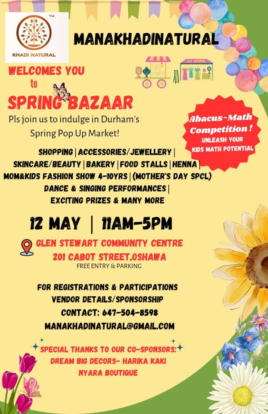 FREE Math Competition , Glen Stewart Community Center, Oshawa, 12 May ...