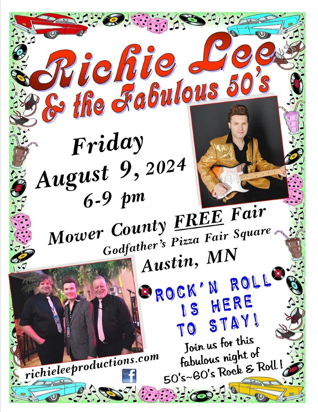 Mower County Fair in Austin MN Richie Lee & the Fabulous 50s band ...