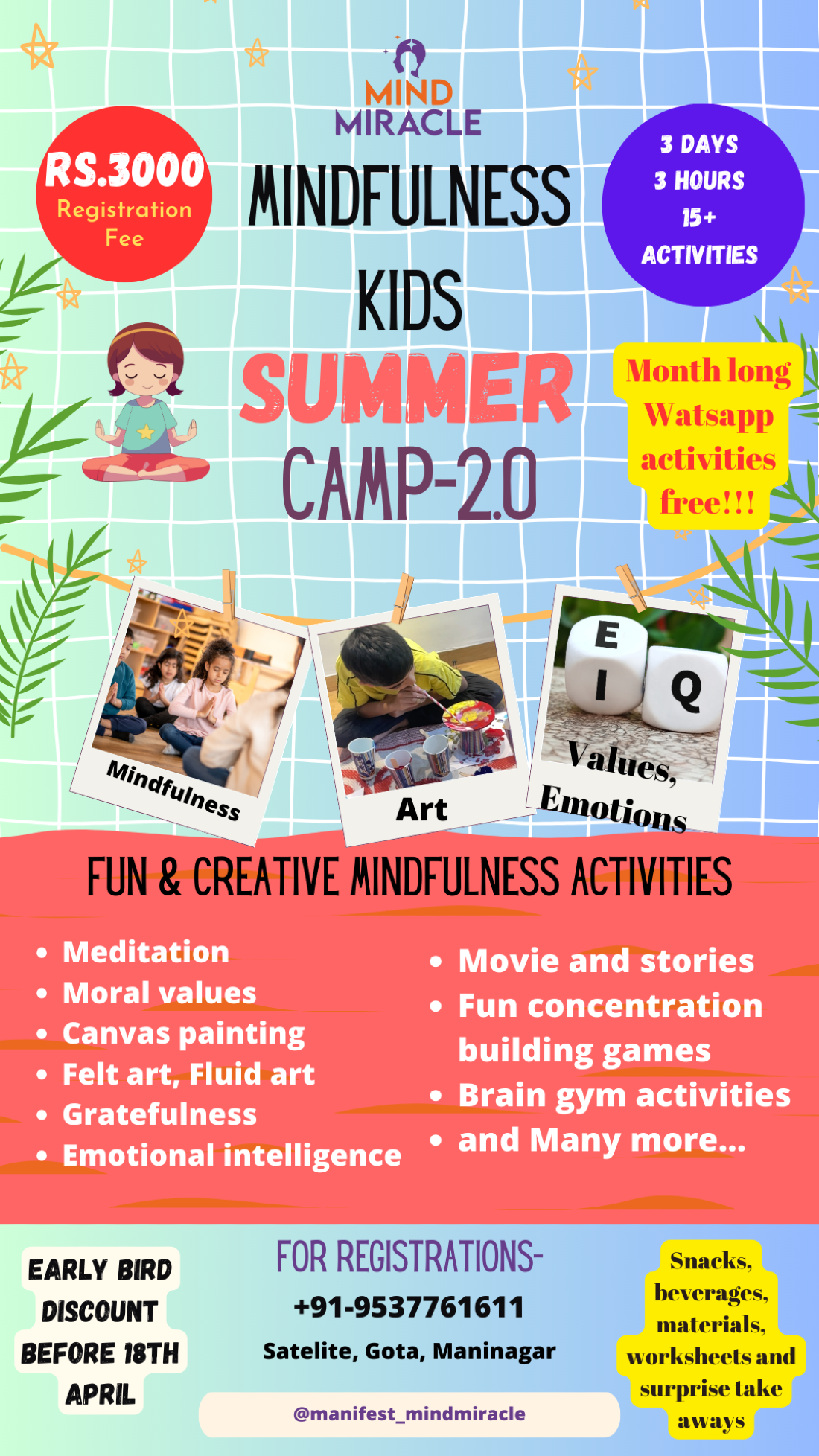 Mindfulness summer camp 2.0 Tickets, Mind miracle the healing studio ...