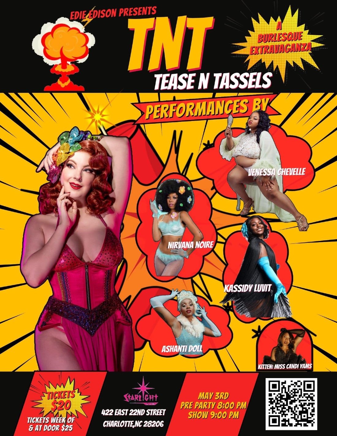 Tease and Tassels Burlesque Show, Starlight on 22nd, Charlotte, 3 May 2024 | AllEvents.in