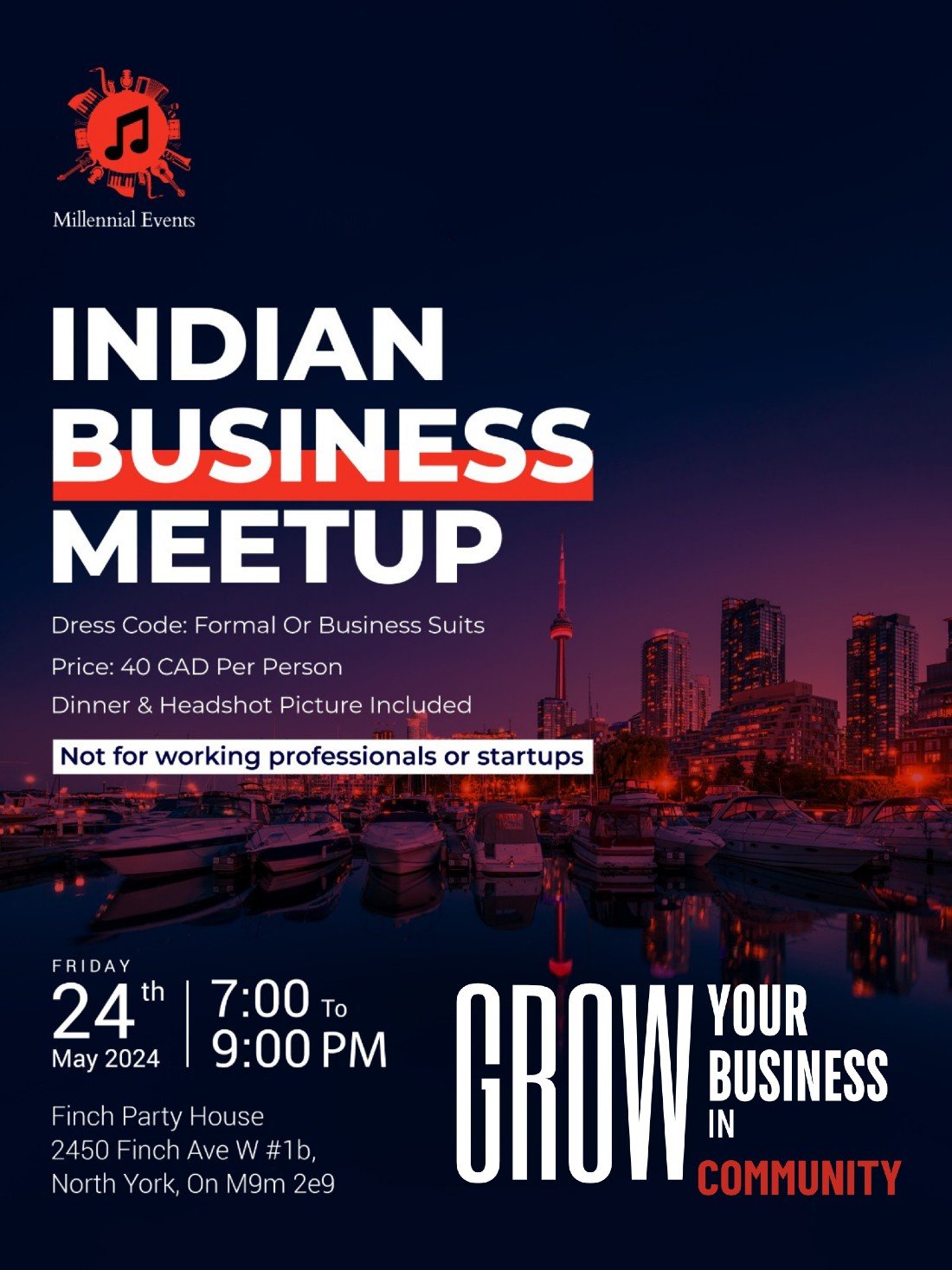 Indian Business Meetup, Finch Party House , North York, 24 May 2024 ...