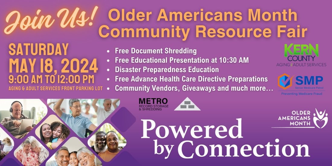 Older Americans Month Community Resource Fair & Shredding Event, Kern ...