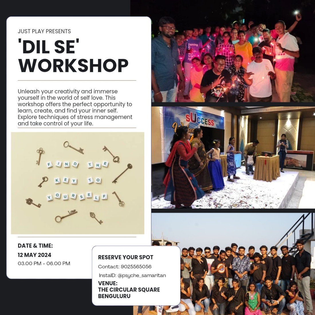 Dil Se Workshop , The Circular Square , Bangalore, 12 May 2024 | AllEvents