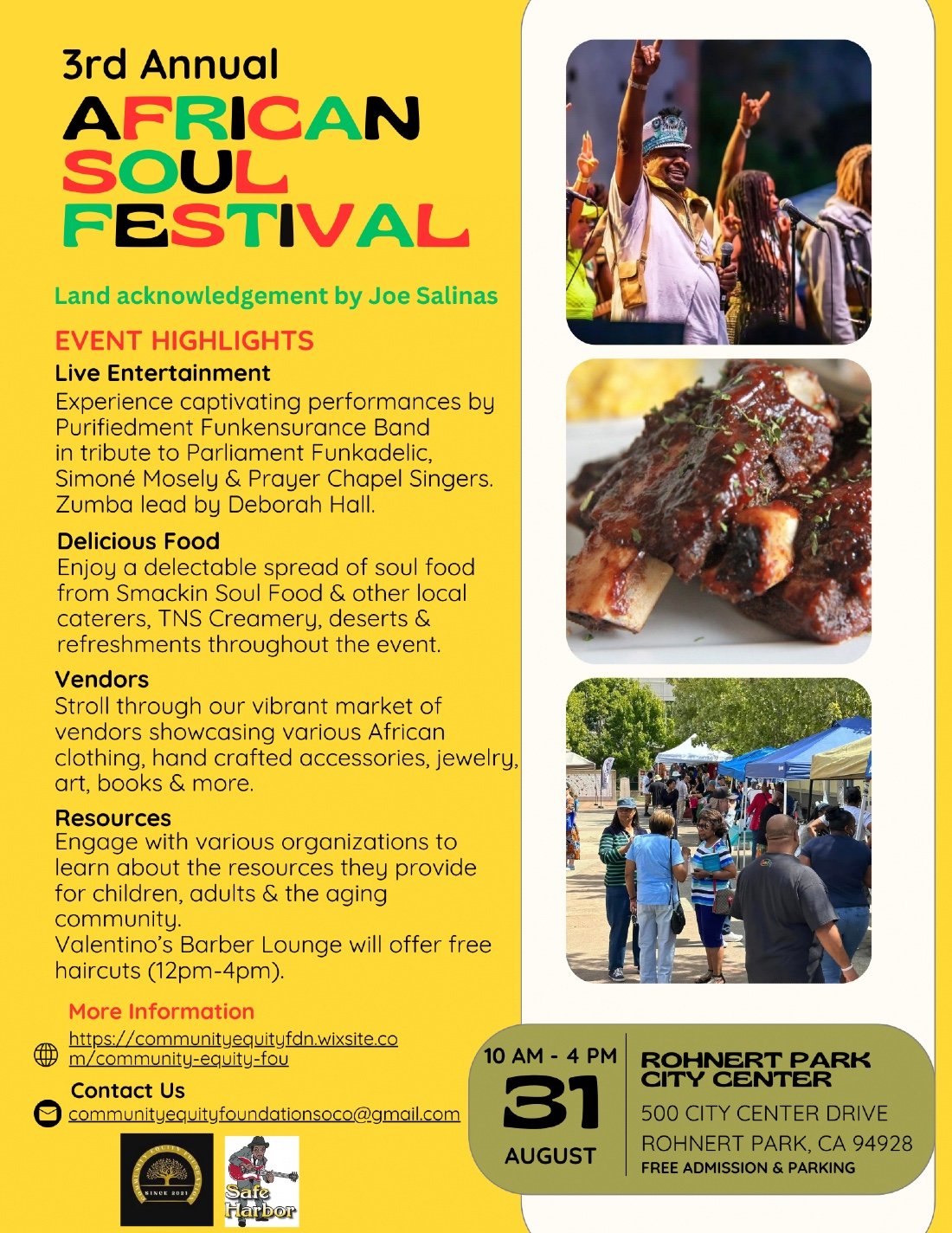 African Soul Festival 2024, 500 City Center Dr, Rohnert Park, 31 August 2024 | AllEvents