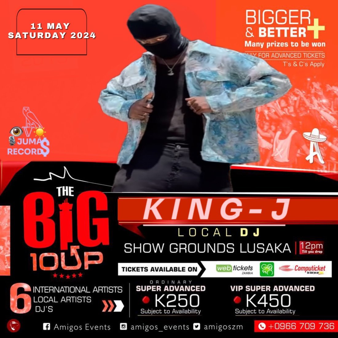 Amigos Music Festival Events, Lusaka Show Grounds Main Arena, Settimo ...