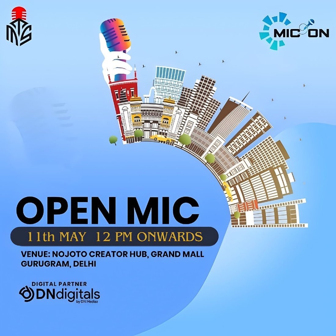 Open Mic Event, Nojoto Creator Hub, Gurgaon, 11 May 2024 | AllEvents