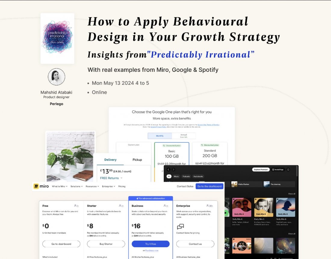 How to Apply Behavioural Design in Your Growth Strategy., May 13 2024 | Online Event | AllEvents