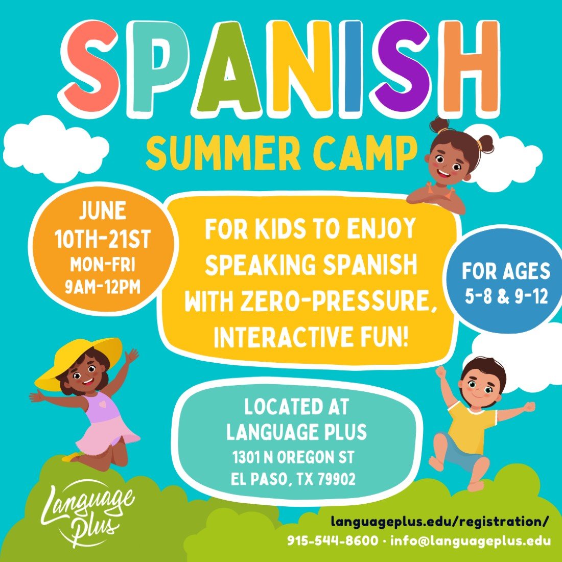 Spanish Summer Camp for Kids 2024! Tickets, Language Plus, El Paso, 10 ...