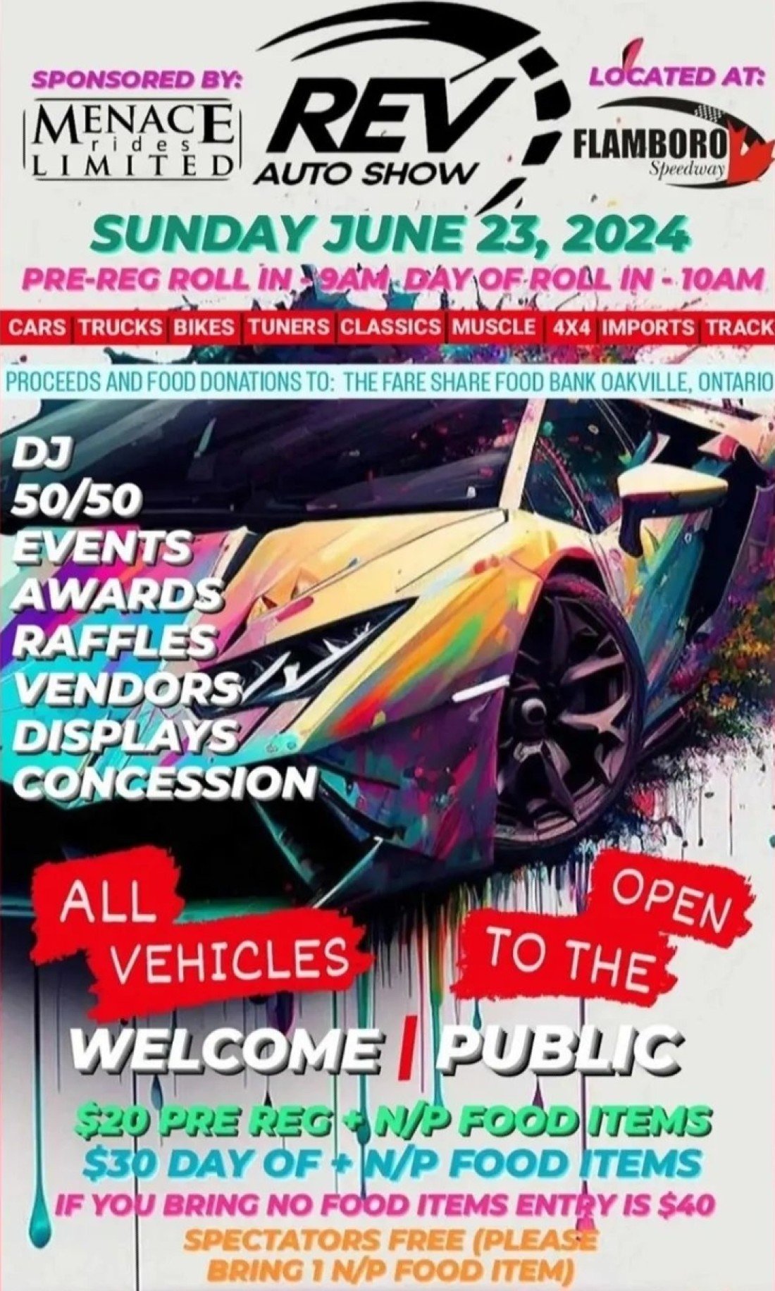 REV Auto Show 2024, Flamboro Speedway, Hamilton, 23 June 2024 | AllEvents