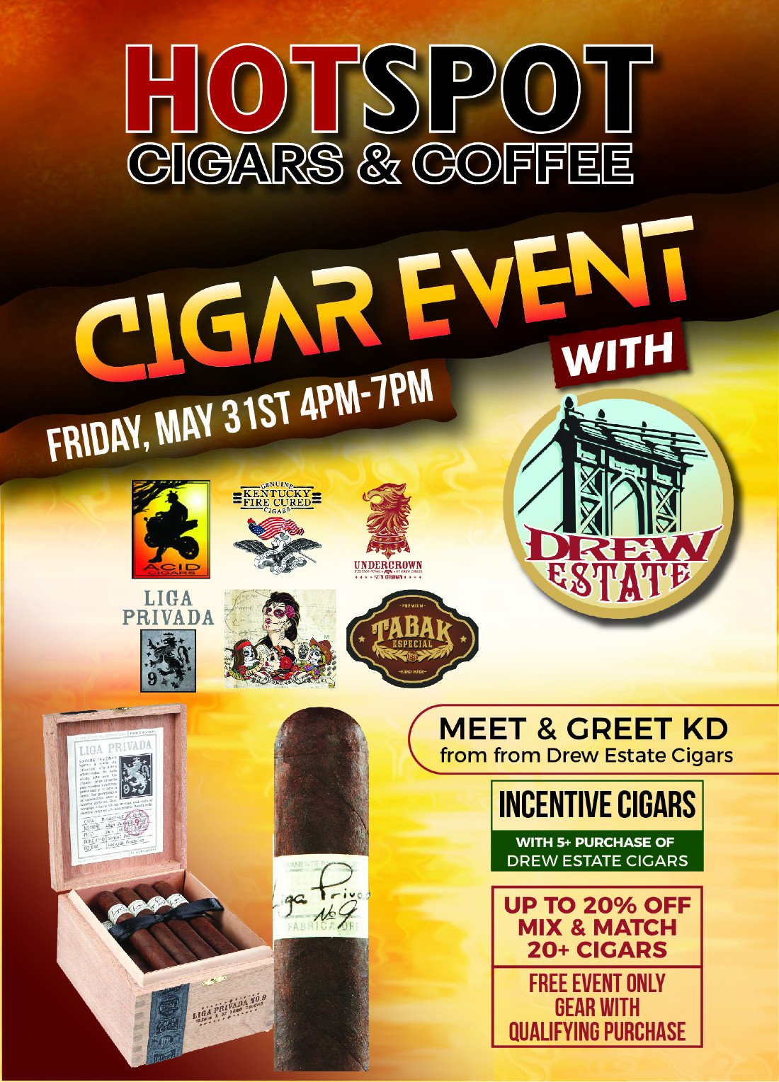 2024 Summer Cigar Event with Drew Estate Cigars, Hot Spot Cigars ...
