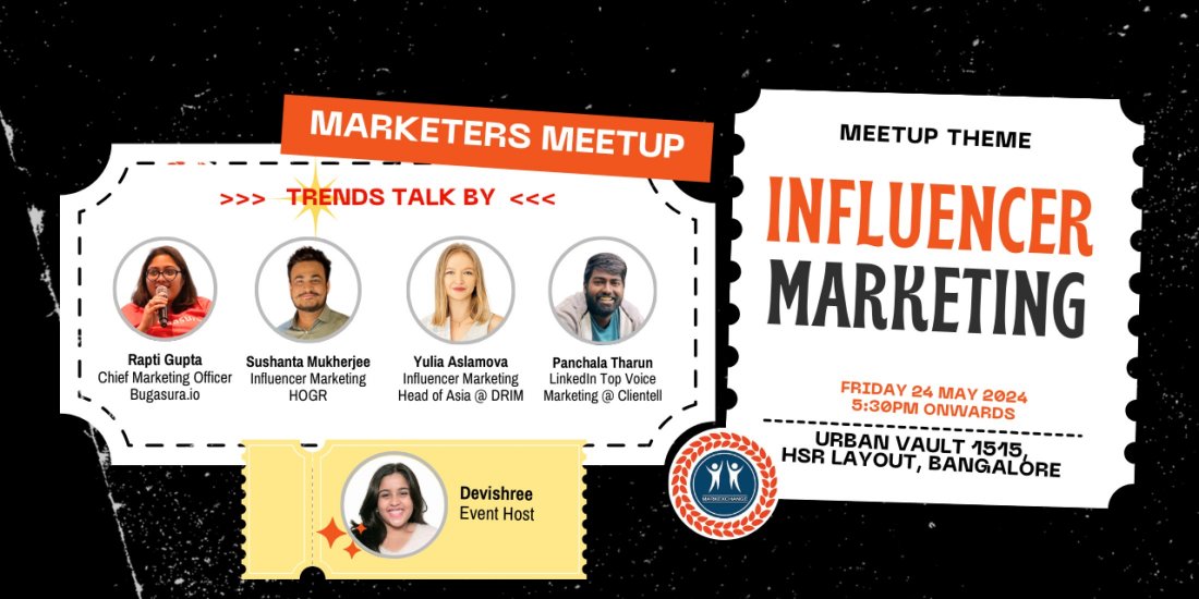 Marketers Meetup - Influencer Marketing, Urban Vault 1515 - Coworking ...