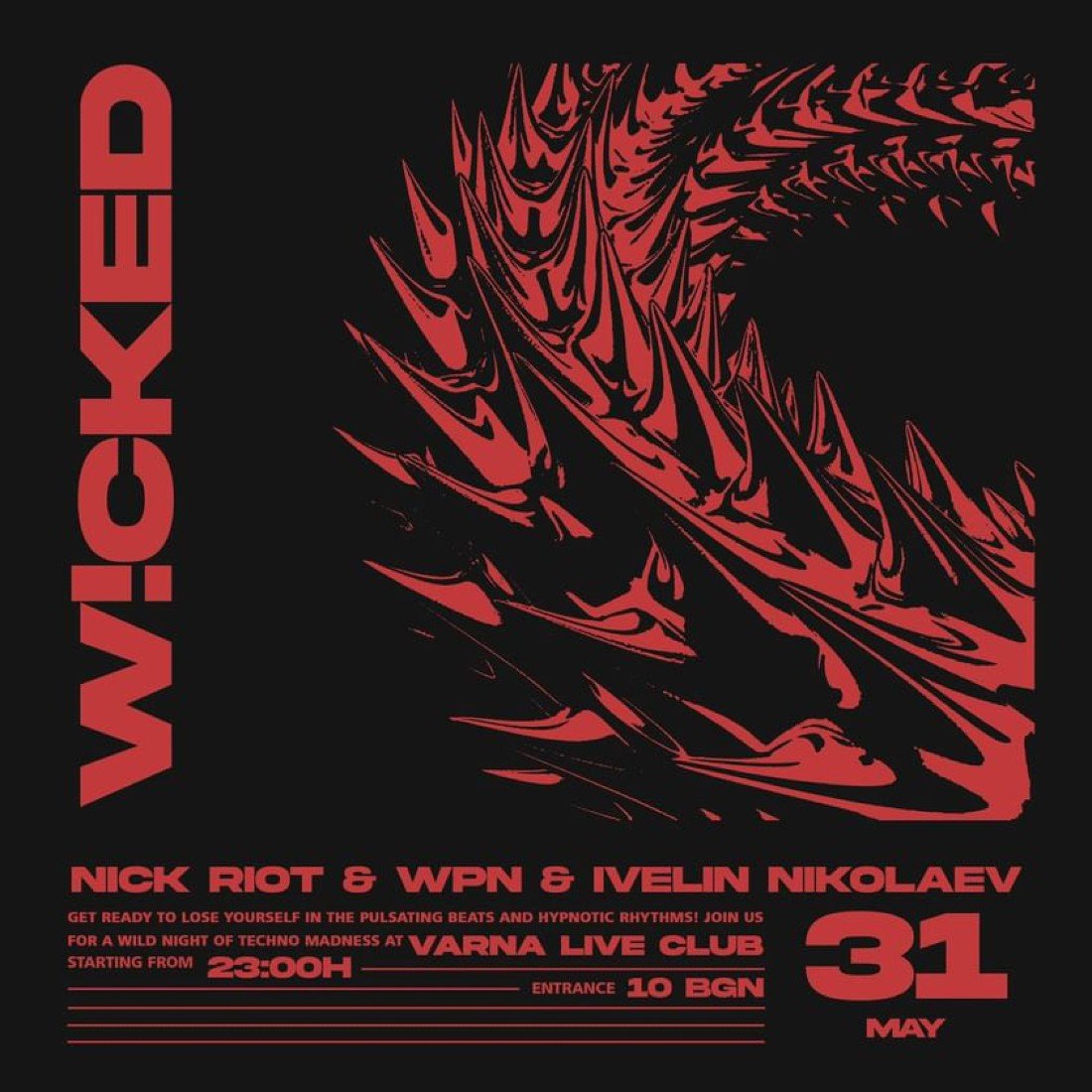 W!CKED RAVE PARTY, Varna Live Club, 31 May 2024 | AllEvents.in