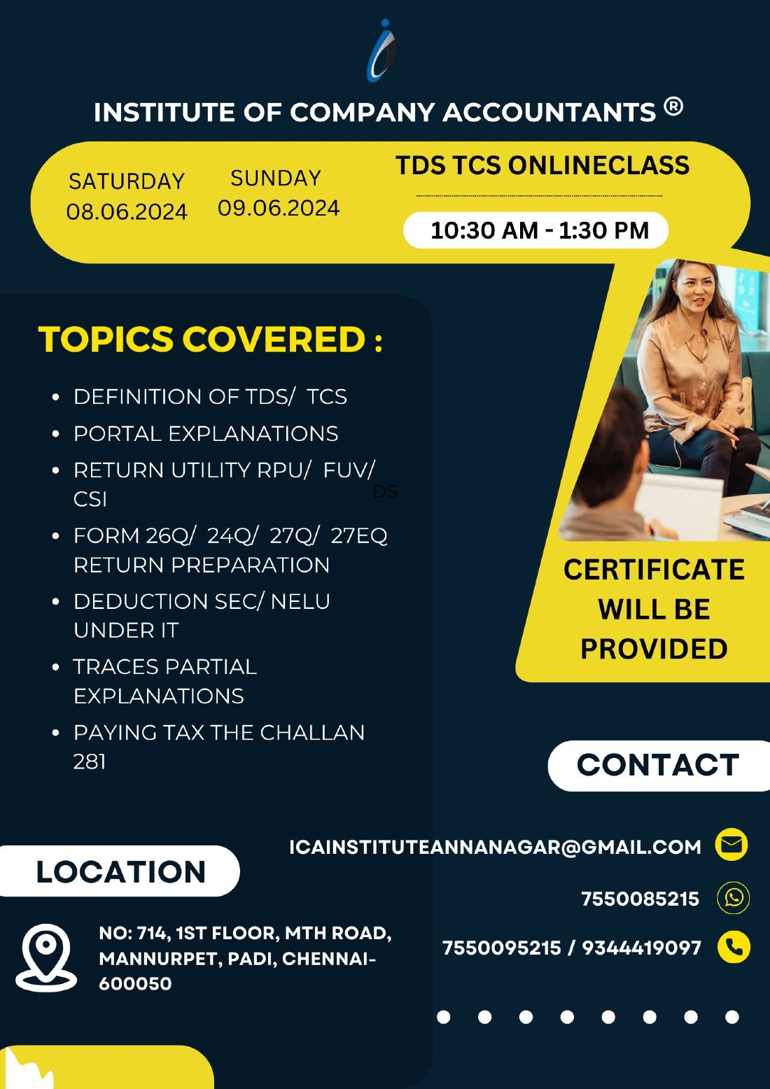 TDS TCS ONLINE CLASS, June 8 2024 | Online Event | AllEvents