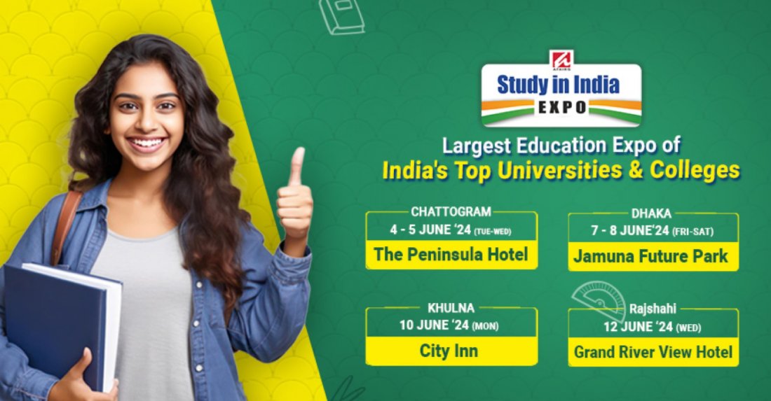Study in India Expo - Dhaka, Jamuna Future Park, Dhaka, 7 June to 8 June | AllEvents
