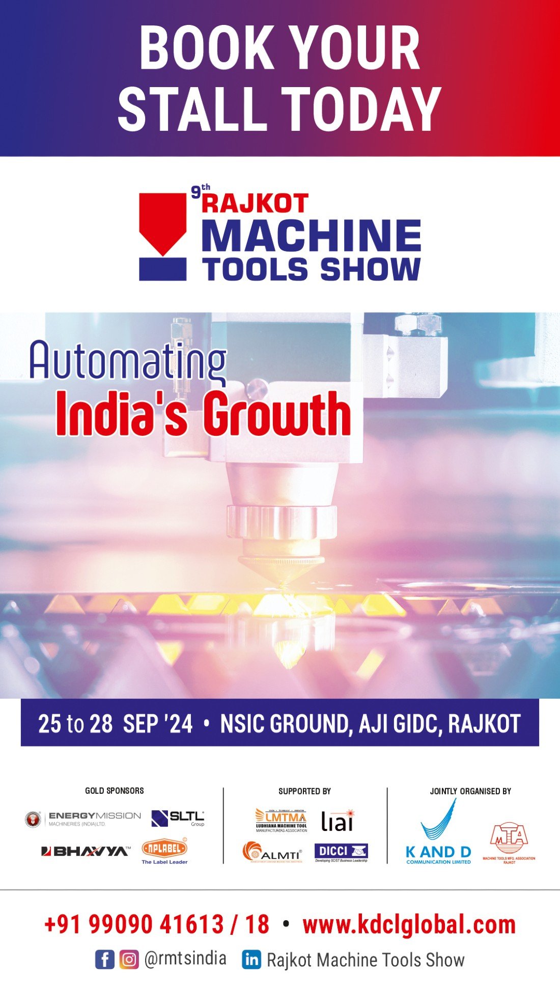 9th RAJKOT MACHINE TOOLS SHOW, the NSIC Ground, , Rajkot | AllEvents