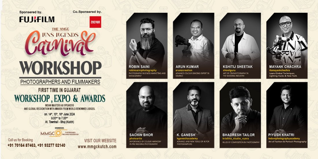 Lens Legends Carnival - 2024 ( Photo & Video Workshop ), Town Hall, Bhuj, 14 June to 16 June ...